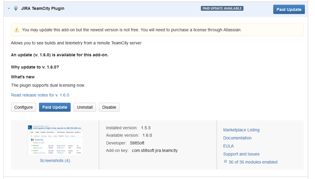 Important Notice about Your TeamCity Integration for JIRA License - Stiltsoft