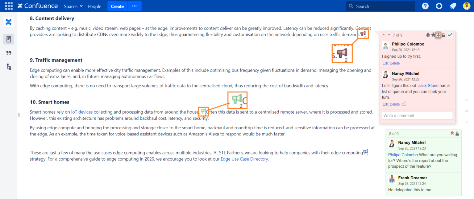 Comparison: Talk and Confluence inline comments - Stiltsoft