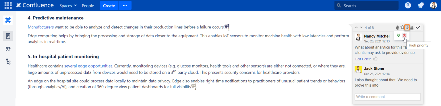 Comparison: Talk and Confluence inline comments - Stiltsoft