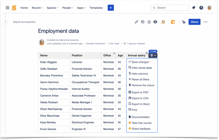 Manage Tables in Confluence With Ease - Stiltsoft
