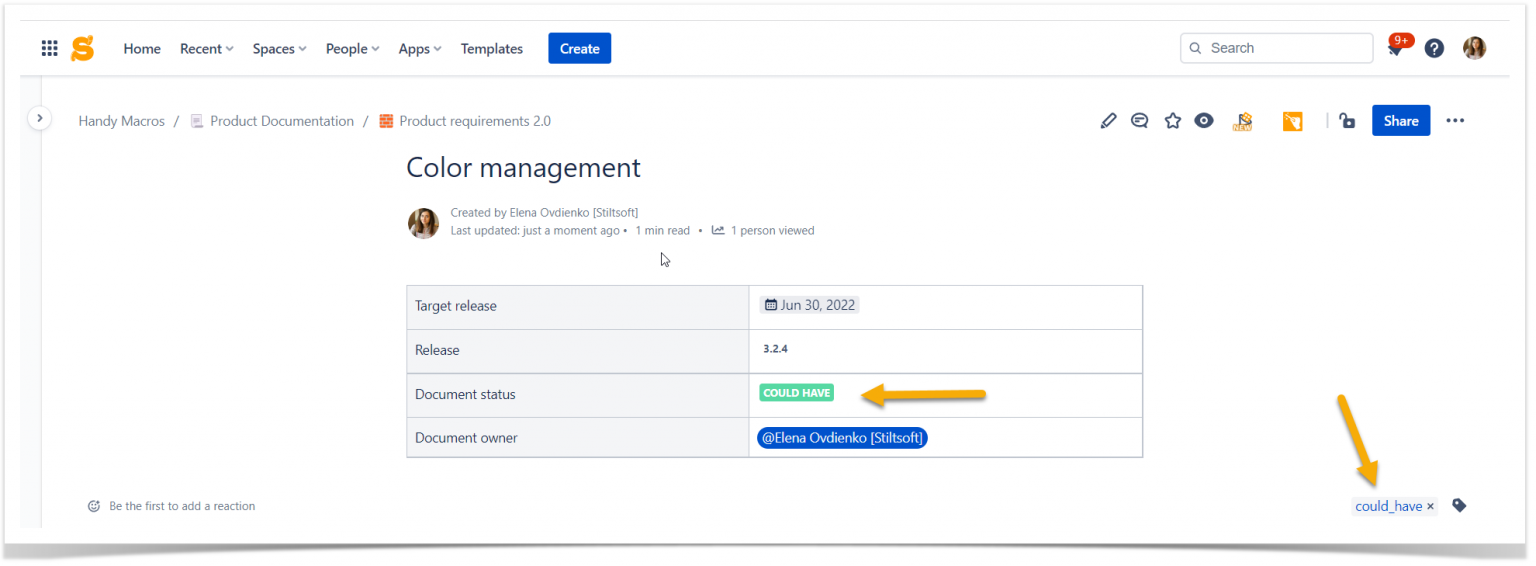 Confluence Tips and Tricks: Using Interactive Statuses - Stiltsoft