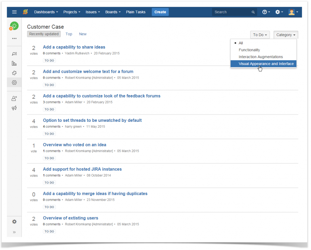 JIRA & Customer Case vs Get Satisfaction - Stiltsoft