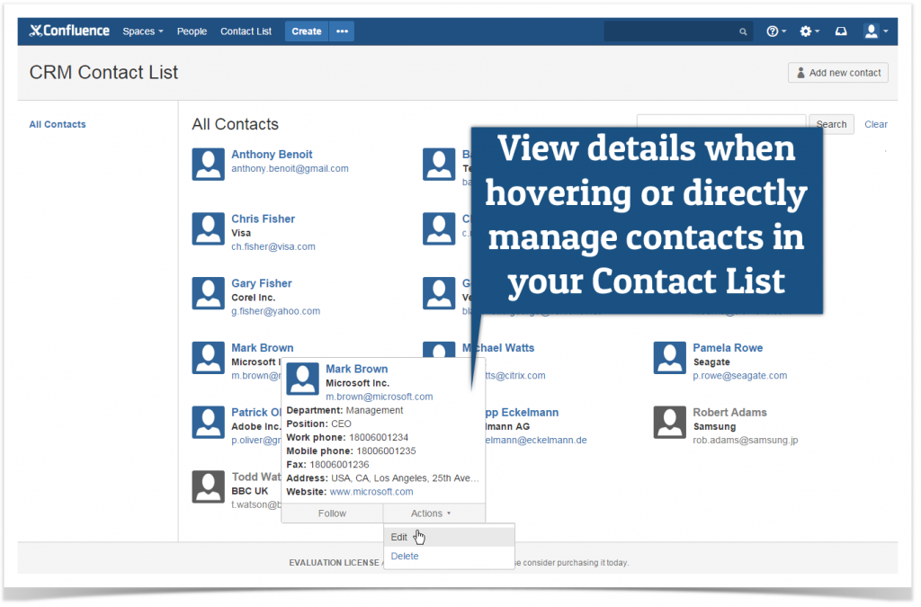 Case Study: Keeping Business Contacts in CRM within Confluence - Stiltsoft