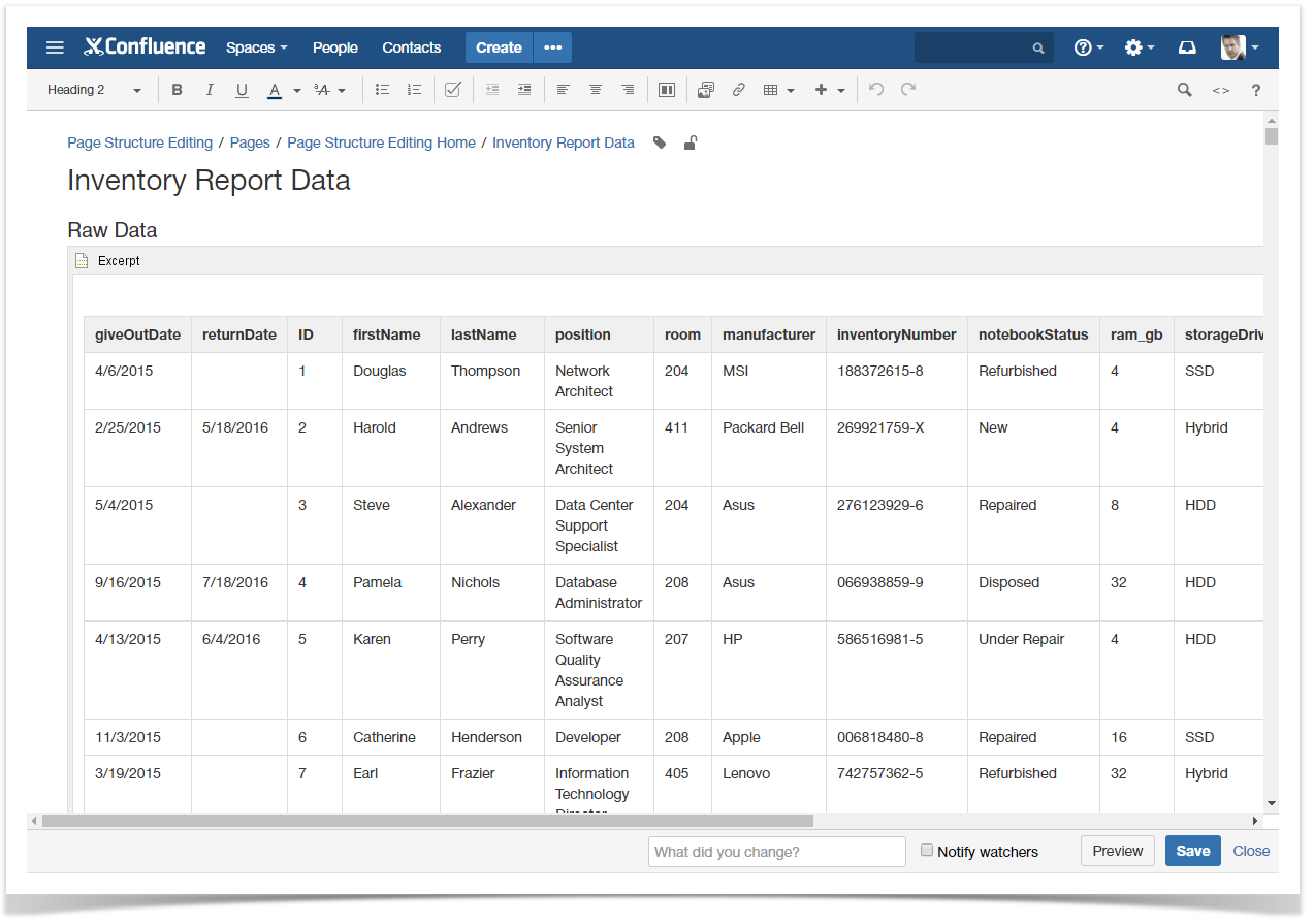 An Efficient Way To Edit Pages With Large Tables In Confluence Stiltsoft