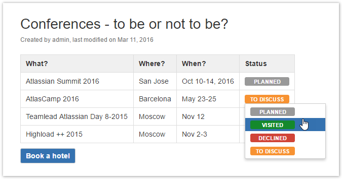 Counting Statuses, Dates, Tasks and other items in Confluence - Stiltsoft