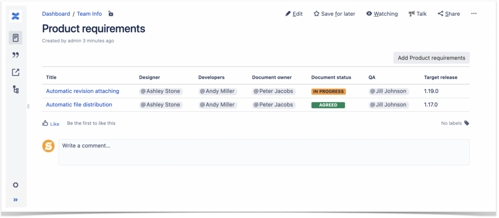 Running Project Planning in Atlassian Confluence - Stiltsoft
