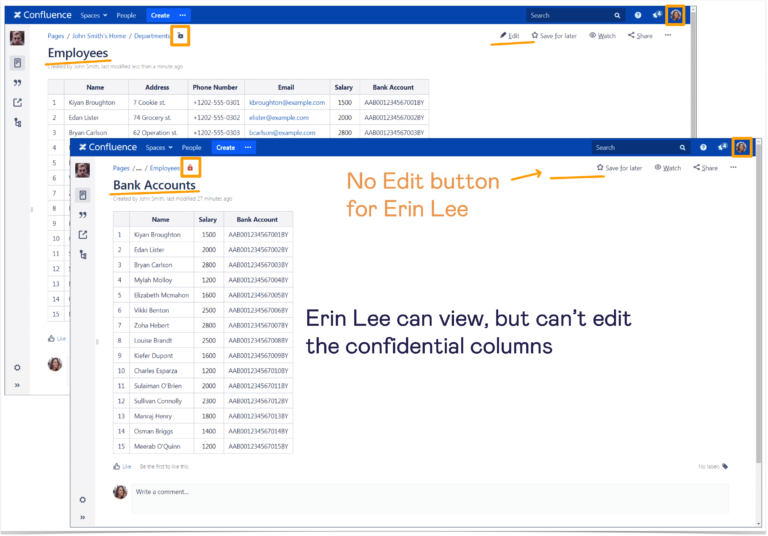 How To Restrict Table Columns For Viewing And Editing In Confluence Stiltsoft