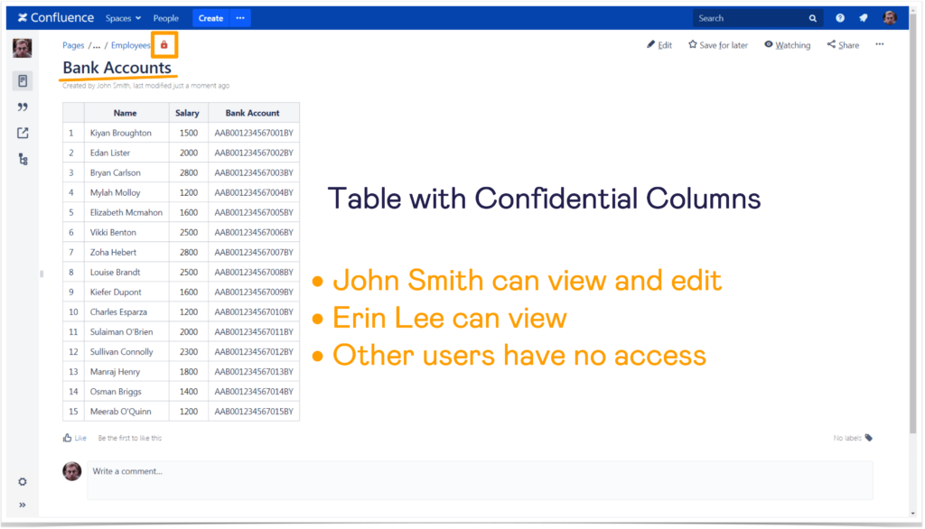 How To Restrict Table Columns For Viewing And Editing In Confluence Stiltsoft