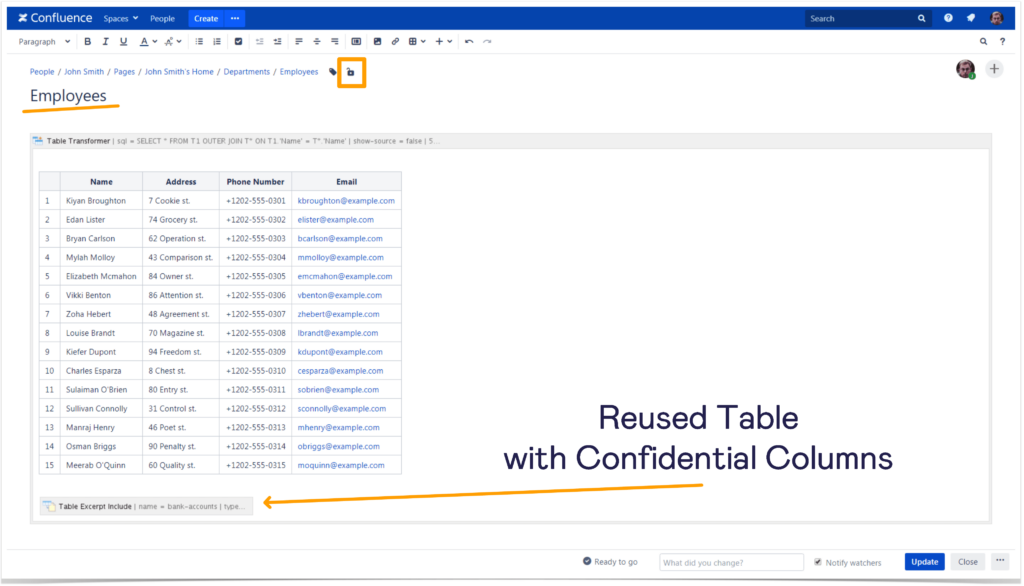 How to Restrict Table Columns for Viewing and Editing in Confluence ...