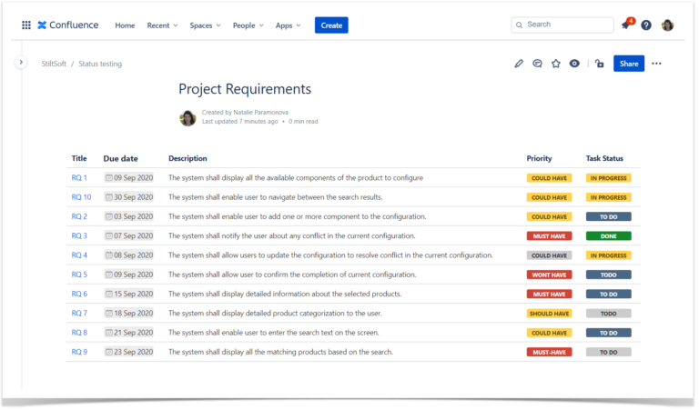 Interactive Page Properties Reports in Confluence Cloud - Stiltsoft