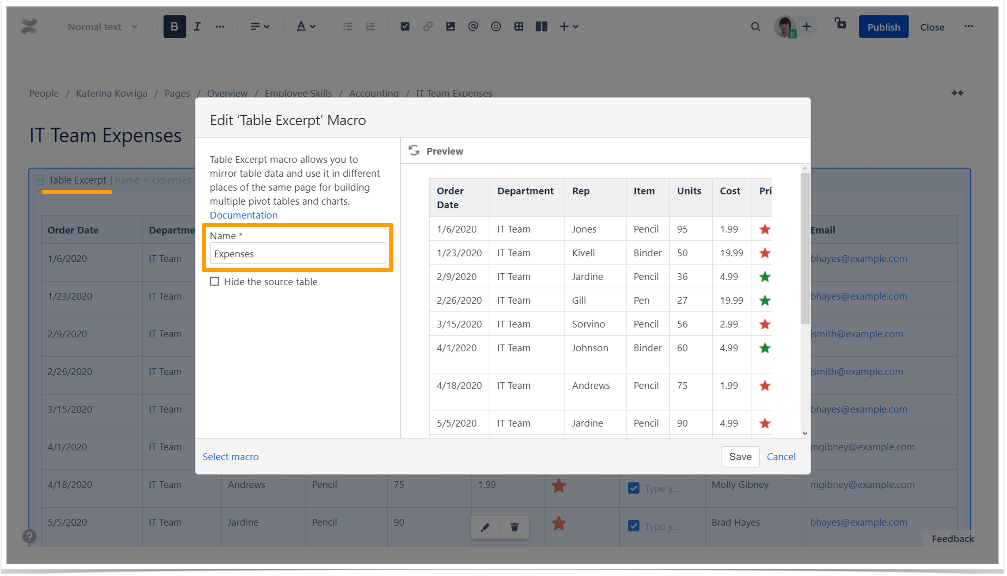 How To Create Reports From Multiple Confluence Tables Stiltsoft