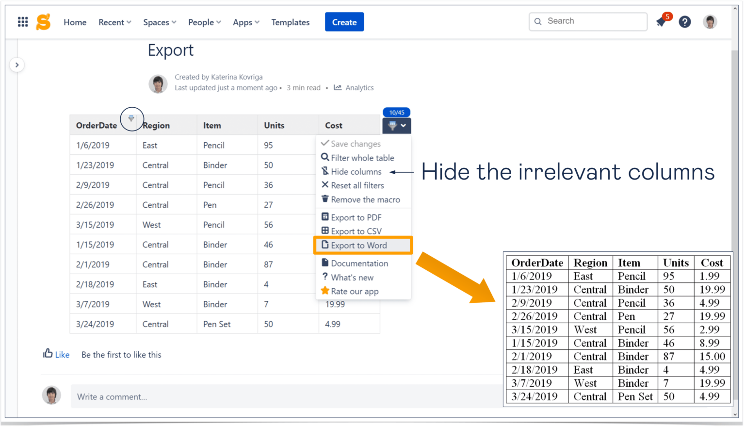 Two-Minute How-To: Exporting Tables in Confluence Cloud - Stiltsoft