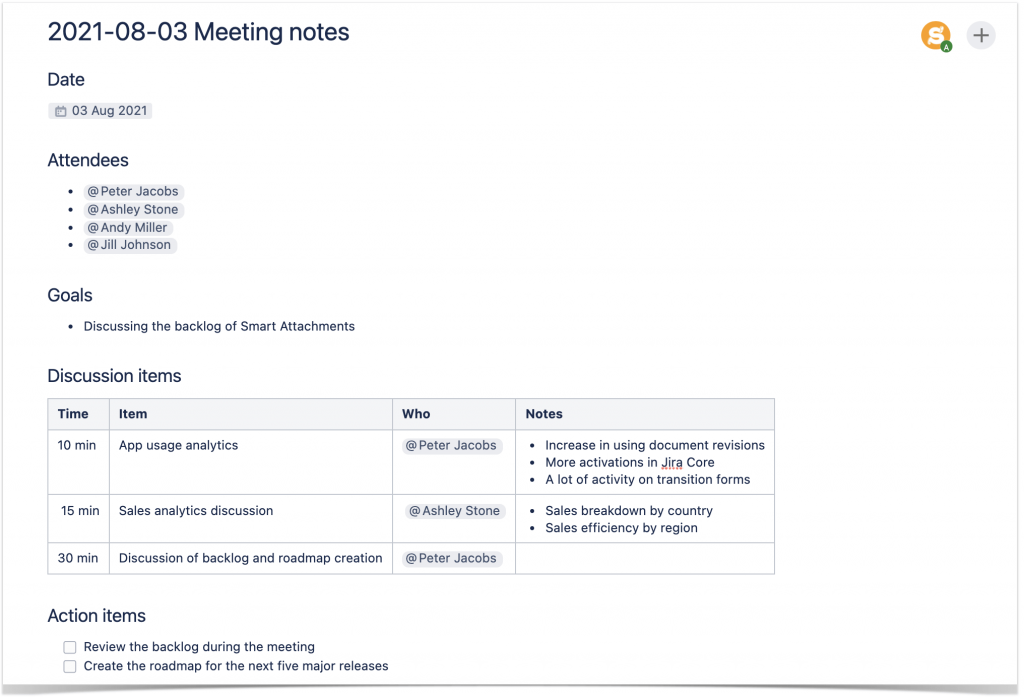 Running Project Planning in Atlassian Confluence - Stiltsoft
