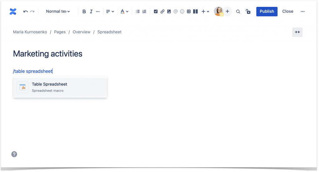 How to Use Spreadsheets in Confluence - Stiltsoft