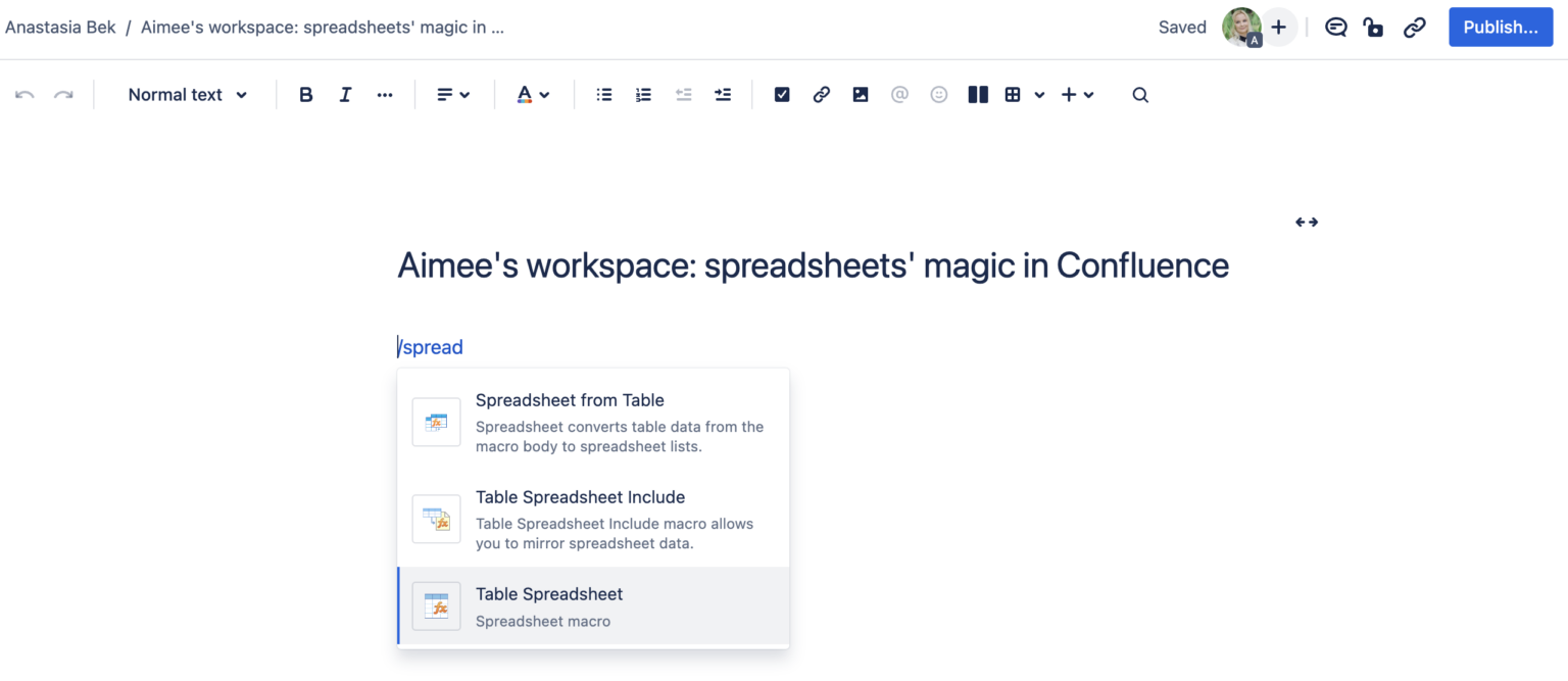 How to Use Spreadsheets in Confluence - Stiltsoft