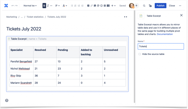 3 Ideas for Reusing Existing Confluence Tables - Stiltsoft