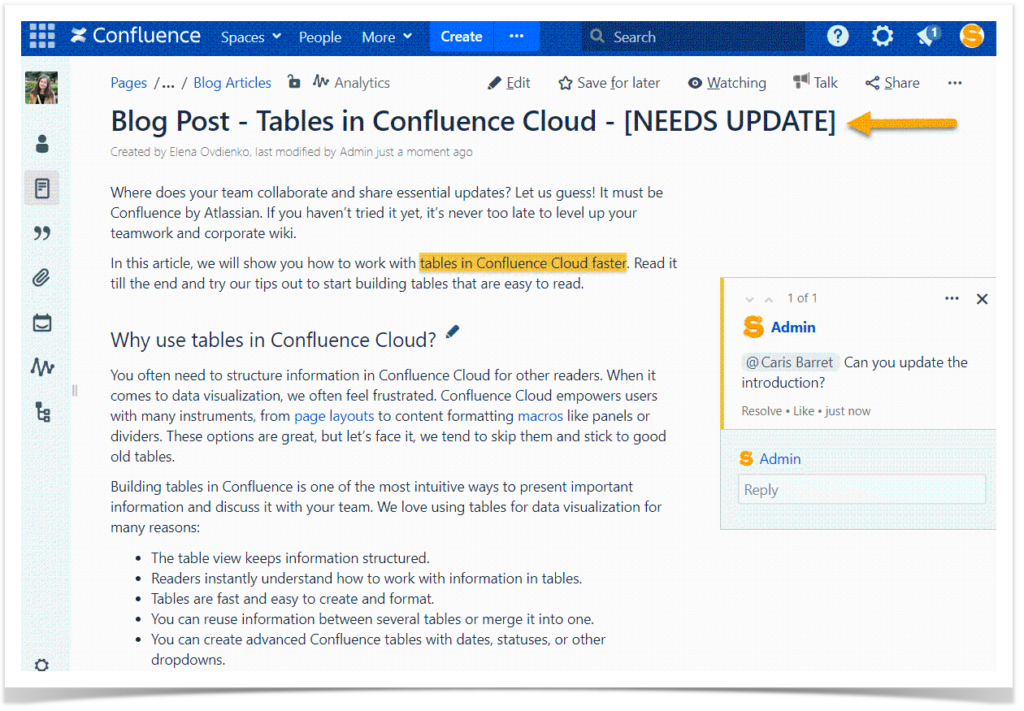 4 Ways to Review Pages in Confluence - Stiltsoft