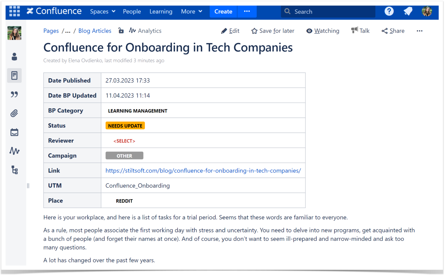 4 Ways to Review Pages in Confluence - Stiltsoft