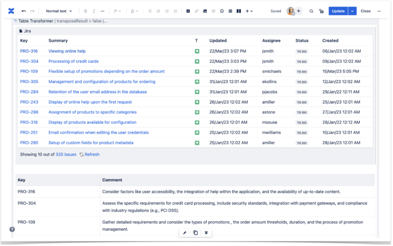 Confluence Tables Without Limits: How to Use Table Transformer - Stiltsoft