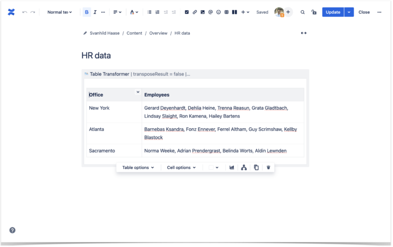 Confluence Tables Without Limits How To Use Table Transformer Stiltsoft
