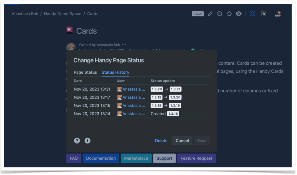 Confluence Page Status Management - Stiltsoft