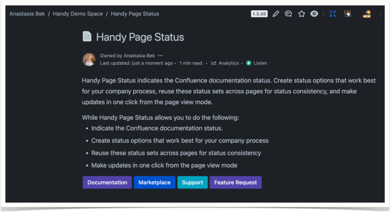 Confluence Page Status Management - Stiltsoft