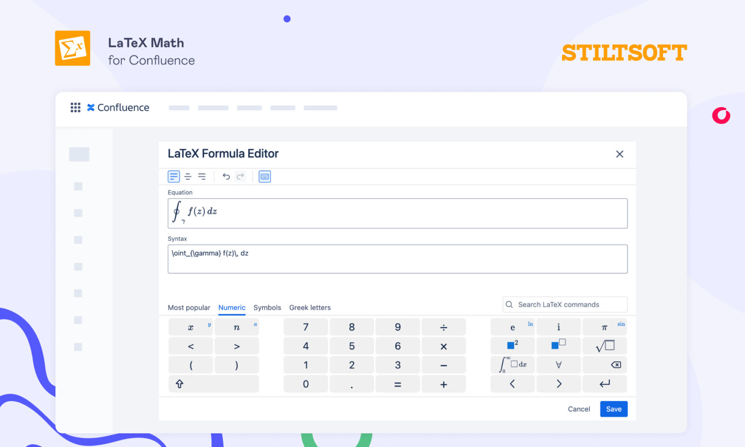 Sums, Integrals & Math Functions in Confluence with LaTeX